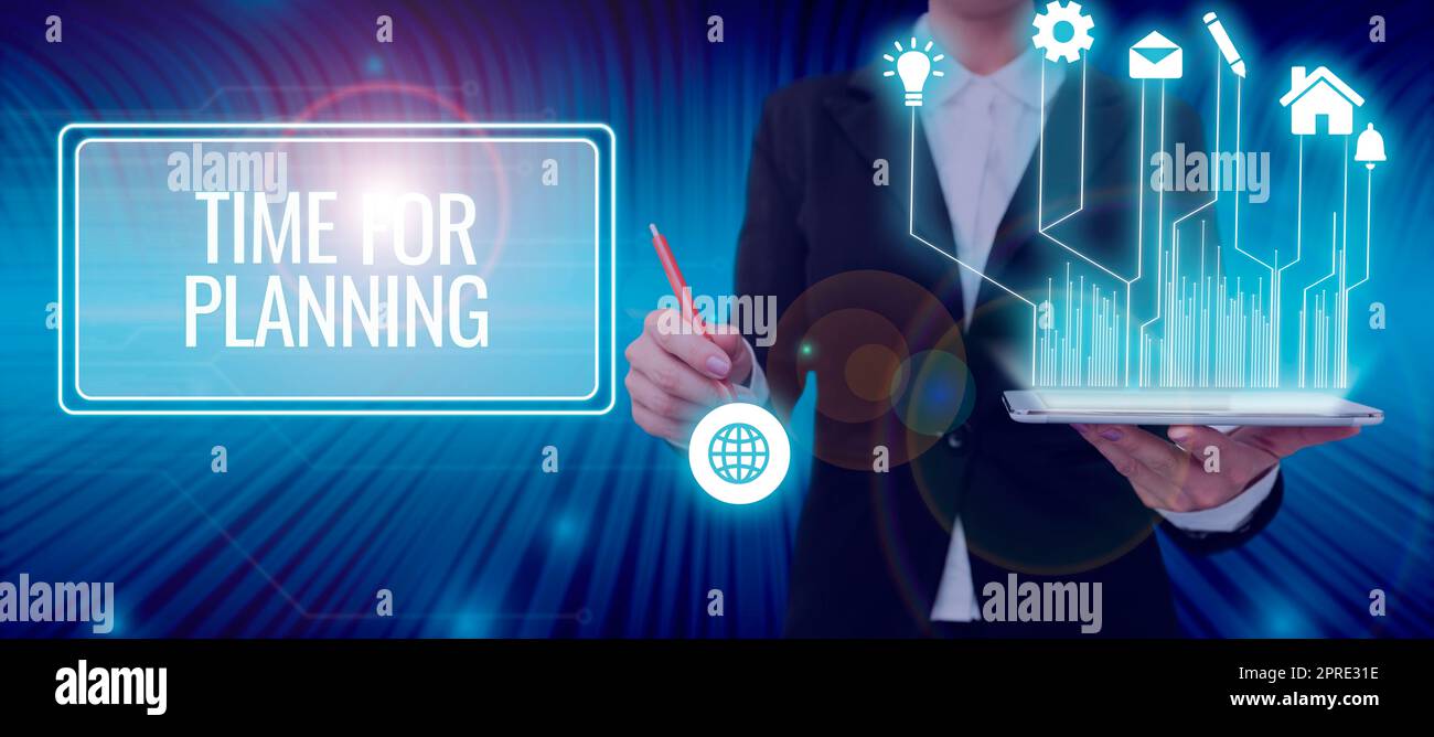 Conceptual display Time For Planning, Internet Concept exercising ...