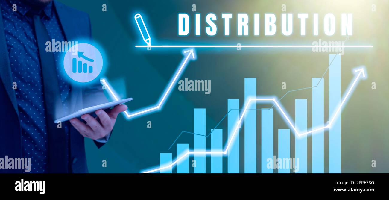 Inspiration showing sign Distribution, Business concept the behavior of ...