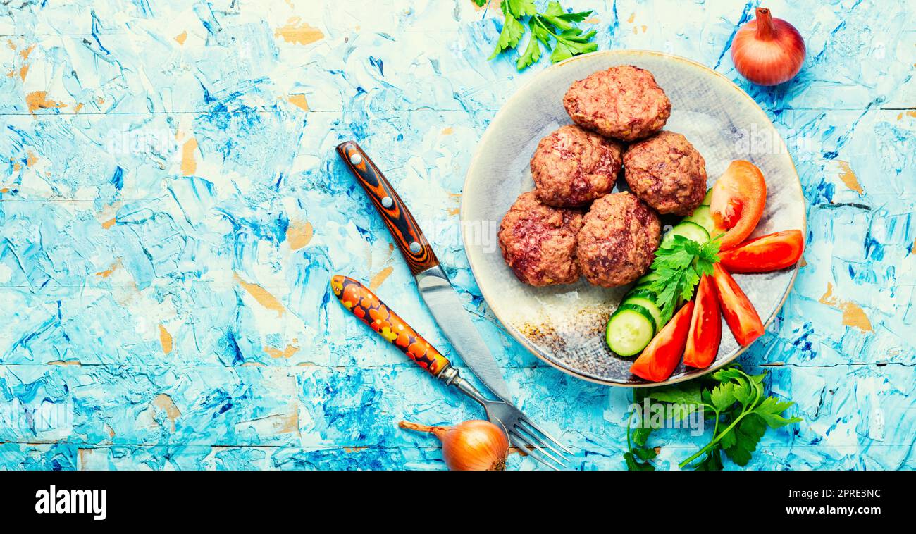Steam beef cutlets Stock Photo - Alamy