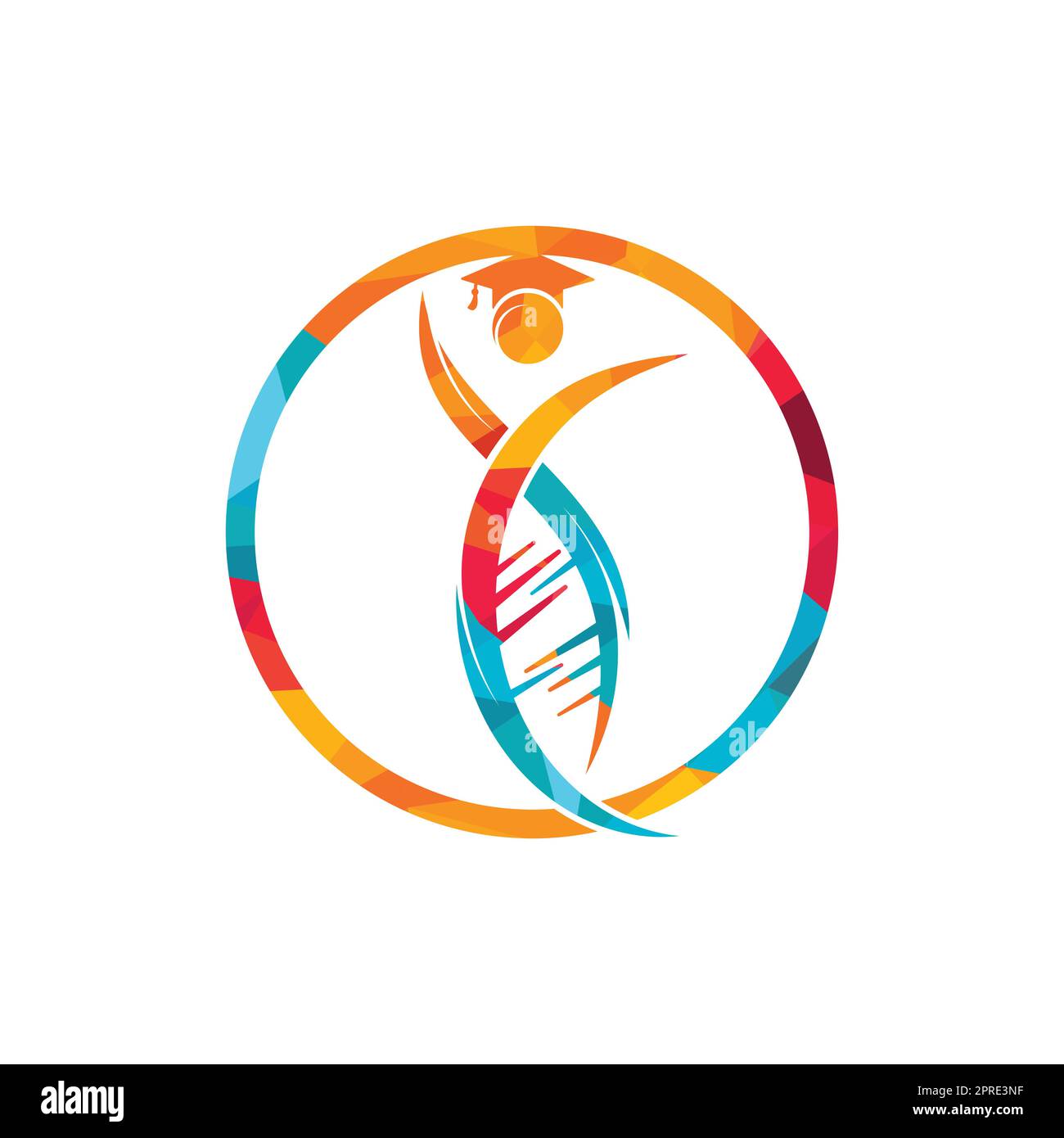 Student dna vector logo template. Genetic education vector logo design ...