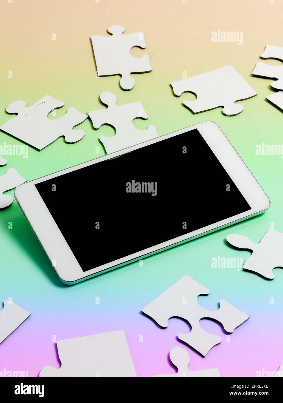 Mobile Phone Screen With Important Message On Desk Stock Photo - Alamy