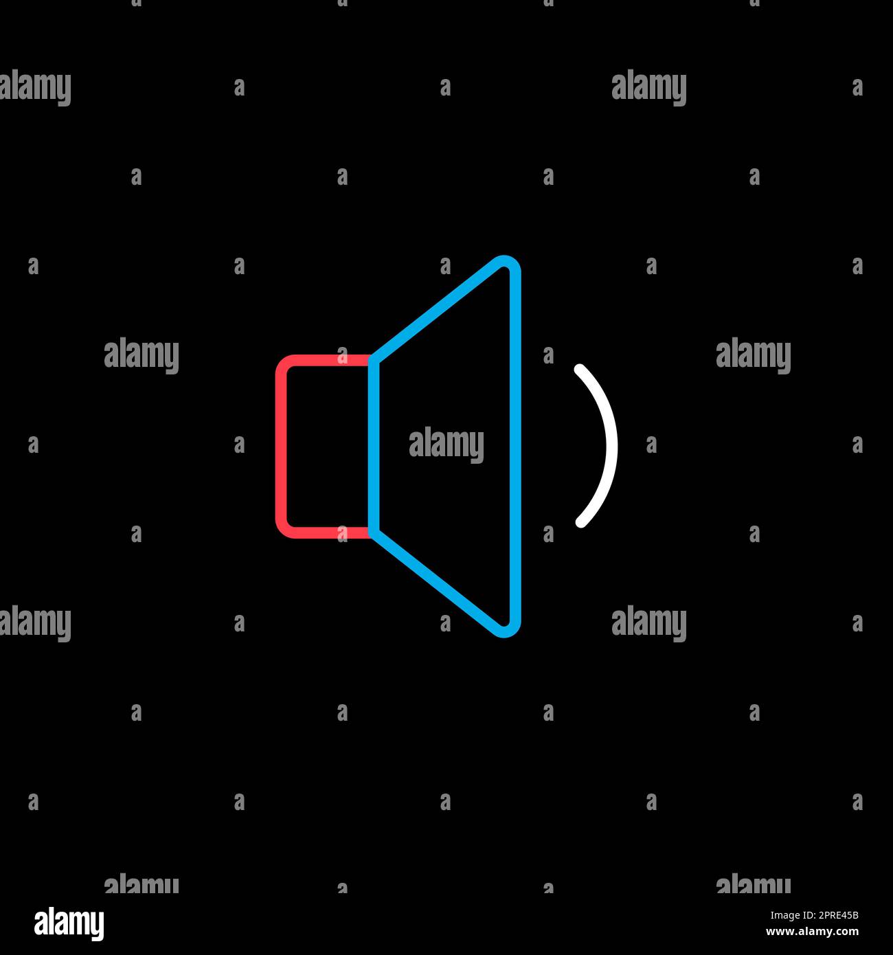 Minimum volume sound music vector on black background icon. Graph ...