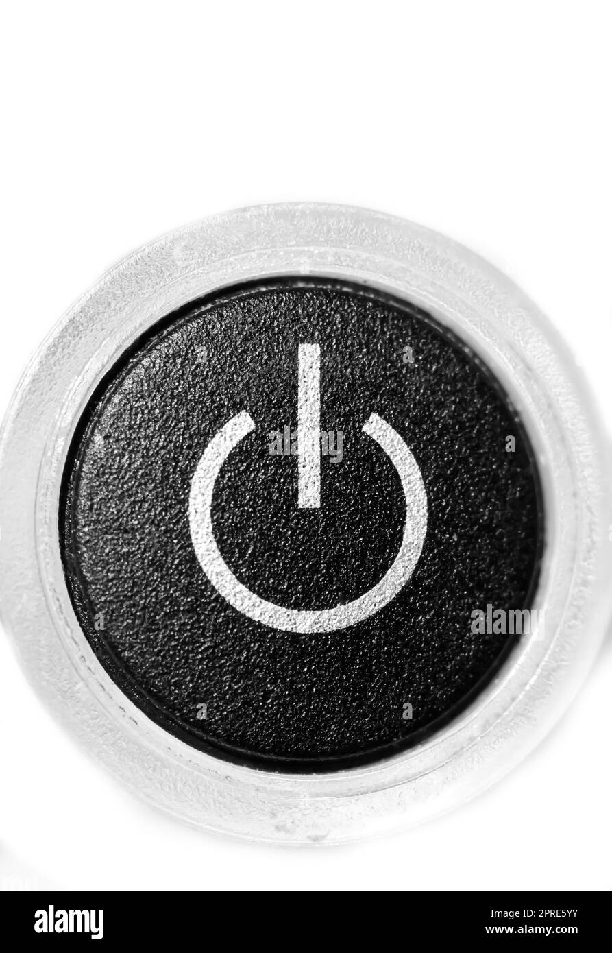 Power button, switch on an electrical device, with standby symbol Stock ...