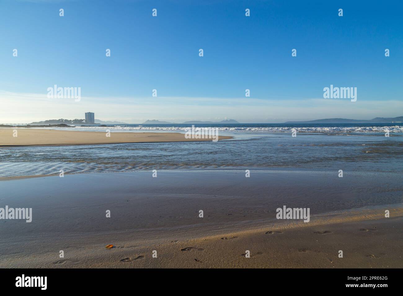 Samil beach in Vigo Stock Photo - Alamy