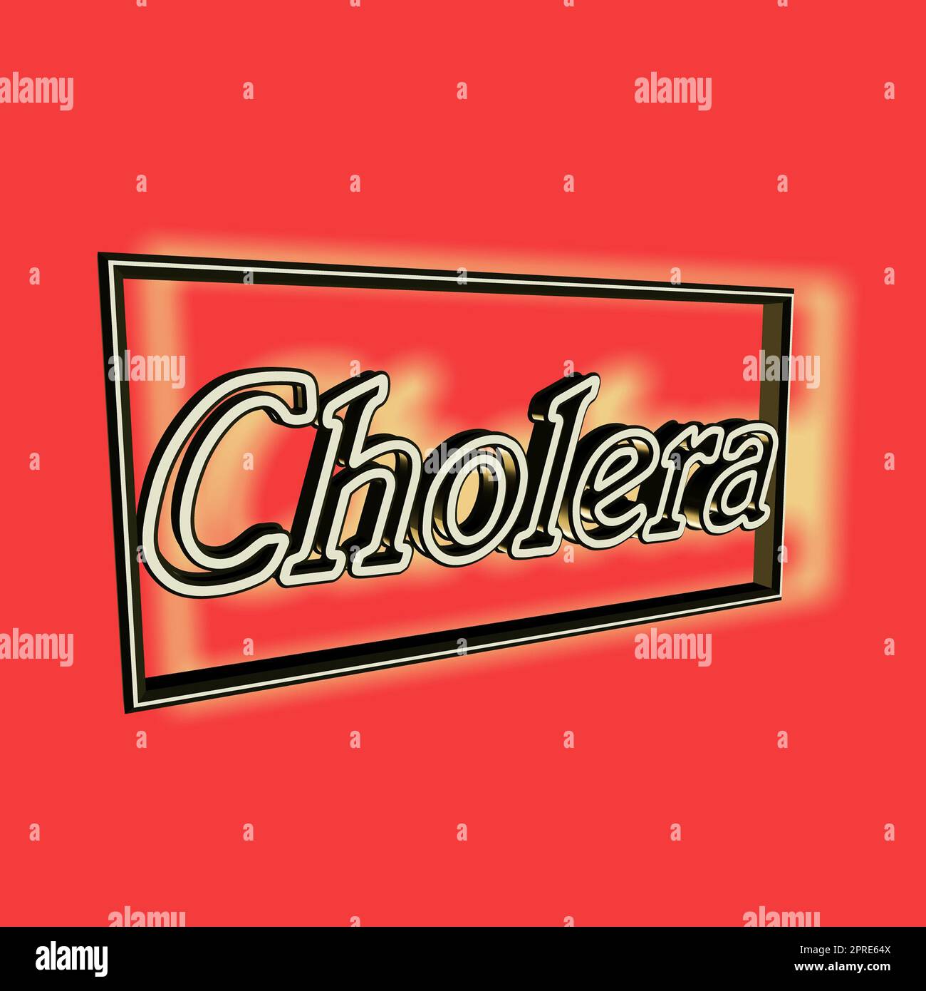 "Cholera" - word, lettering or text as 3D illustration, 3D rendering ...