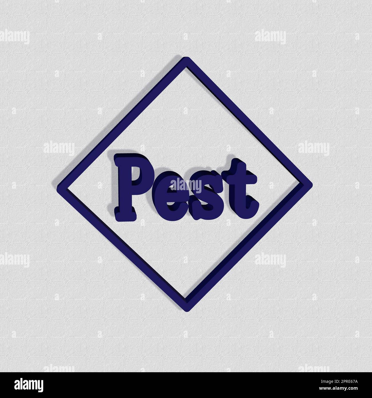 "Pest" = "Plague" - word, lettering or text as 3D illustration, 3D ...
