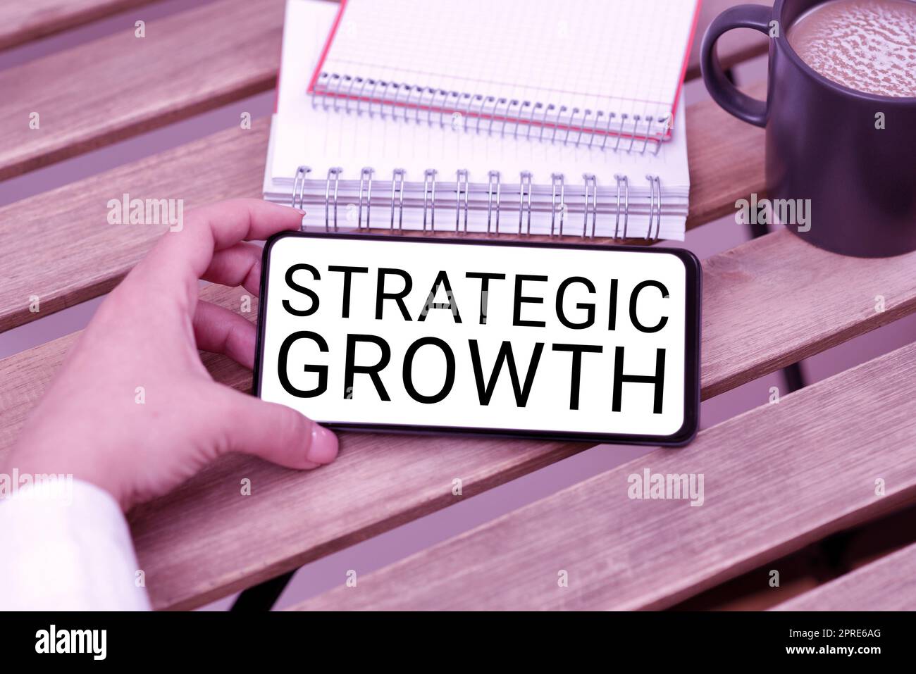 Conceptual caption Strategic Growthcreate plan or schedule to increase ...