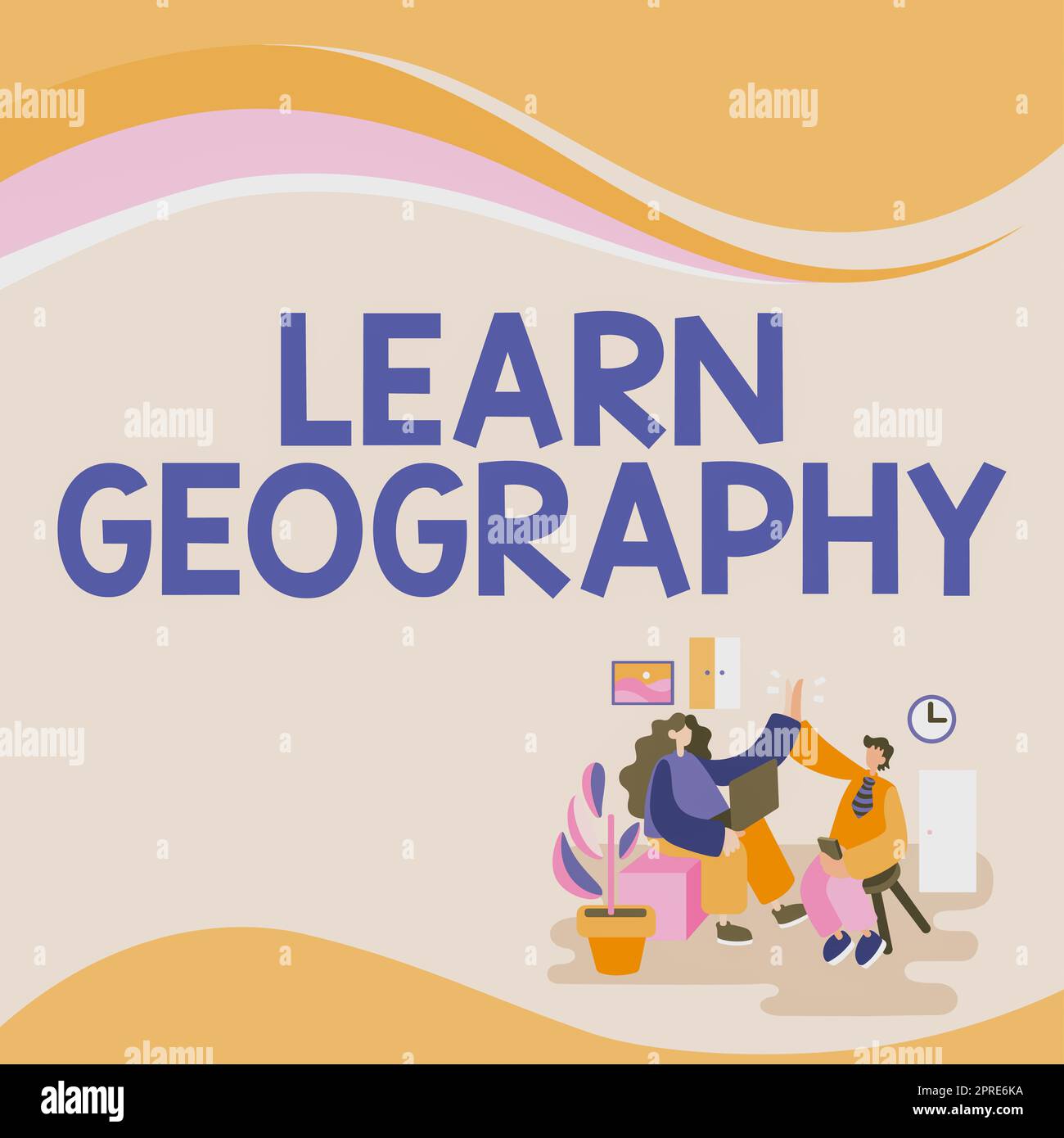 Hand writing sign Learn Geographystudy of physical features of earth ...