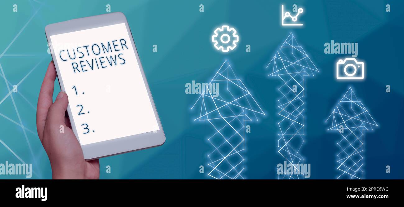 Conceptual caption Customer Reviewsreview of product or service made by ...