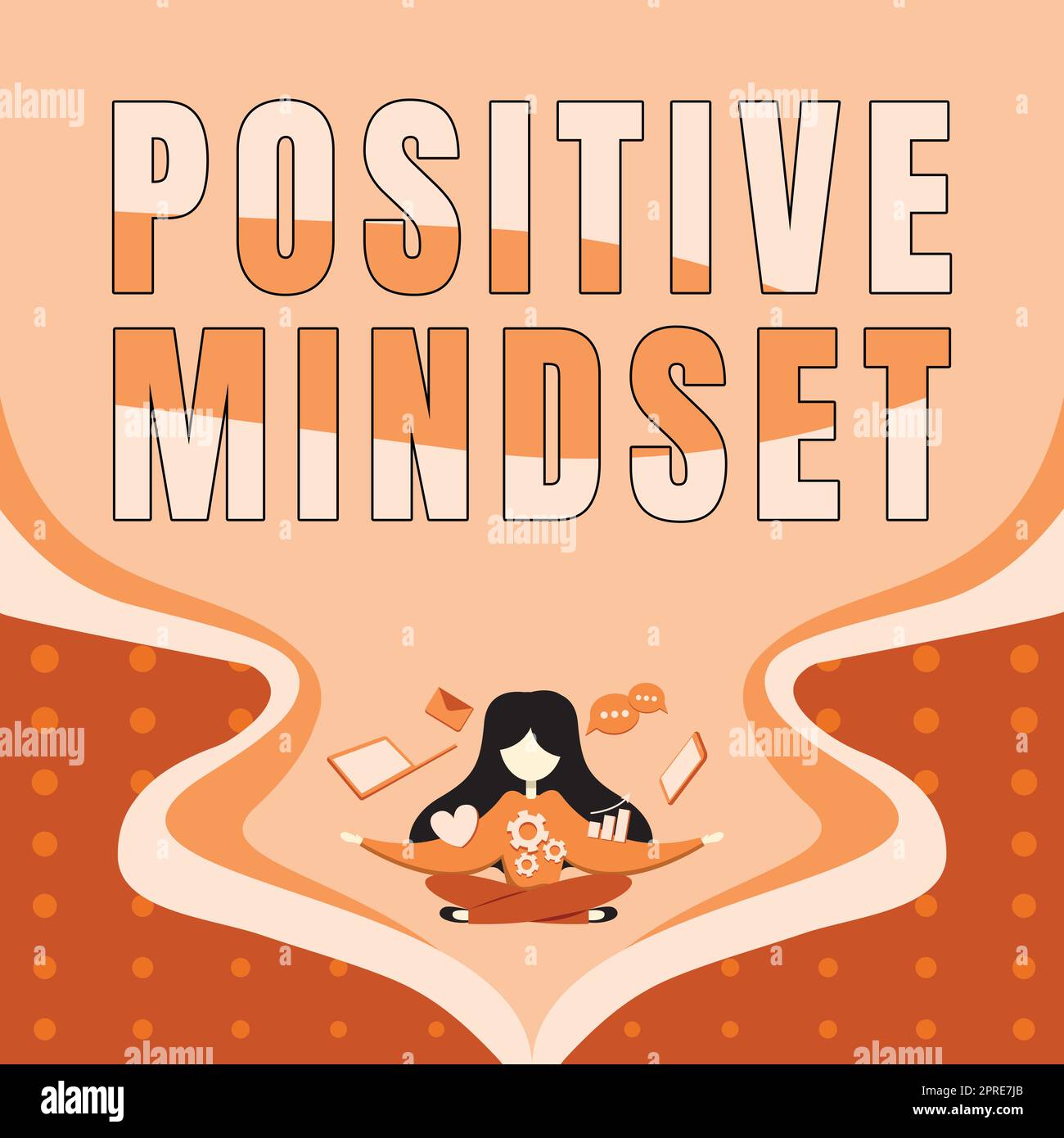 Sign displaying Positive Mindsetmental and emotional attitude that ...