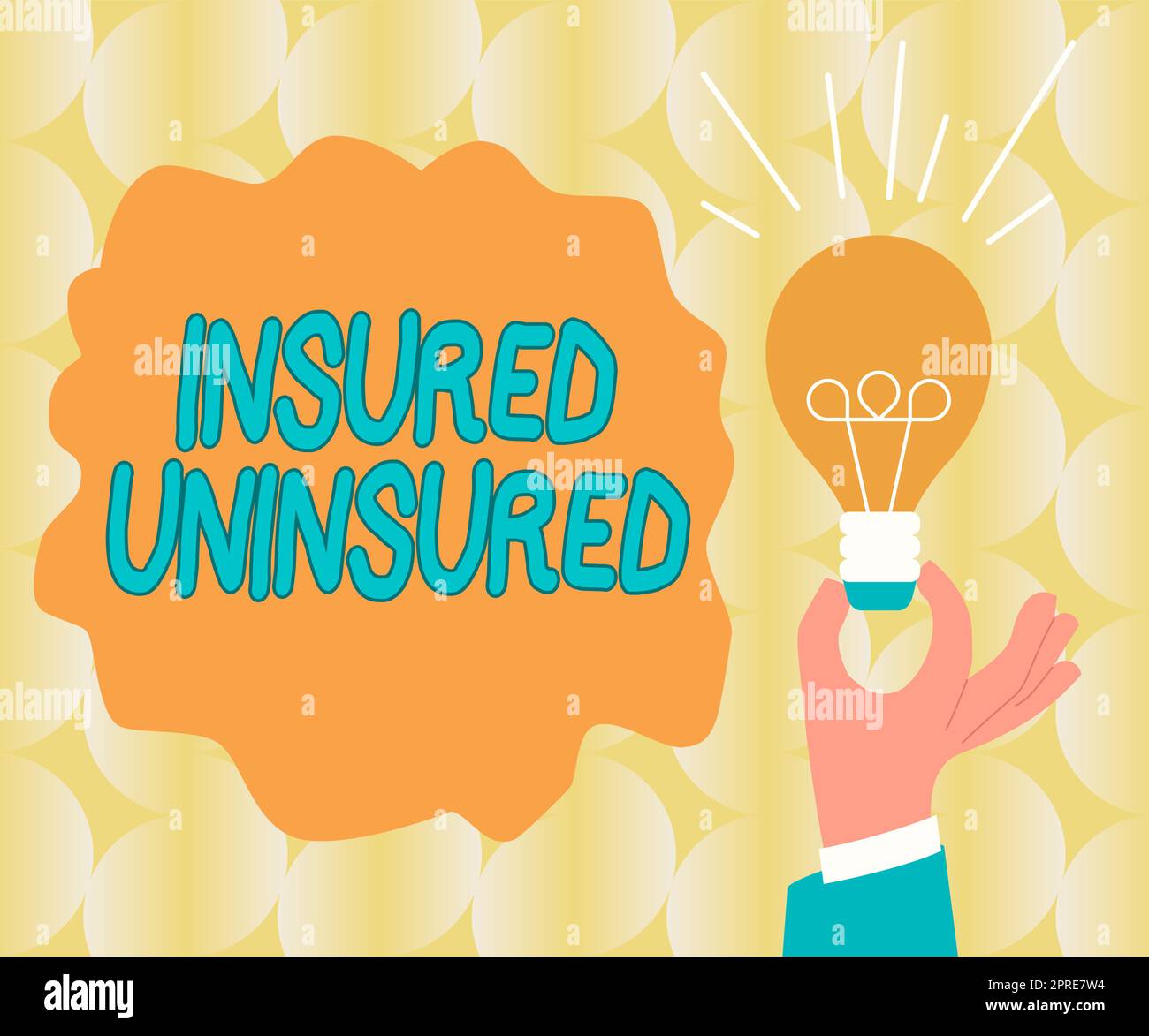 Writing displaying text Insured UninsuredCompany selling insurance ...