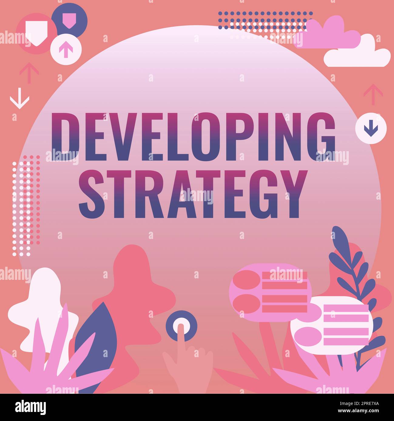 Hand writing sign Developing StrategyOrganizations Process Changes to ...