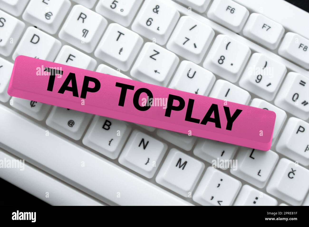 Conceptual caption Tap To Play, Business overview Touch the screen to ...