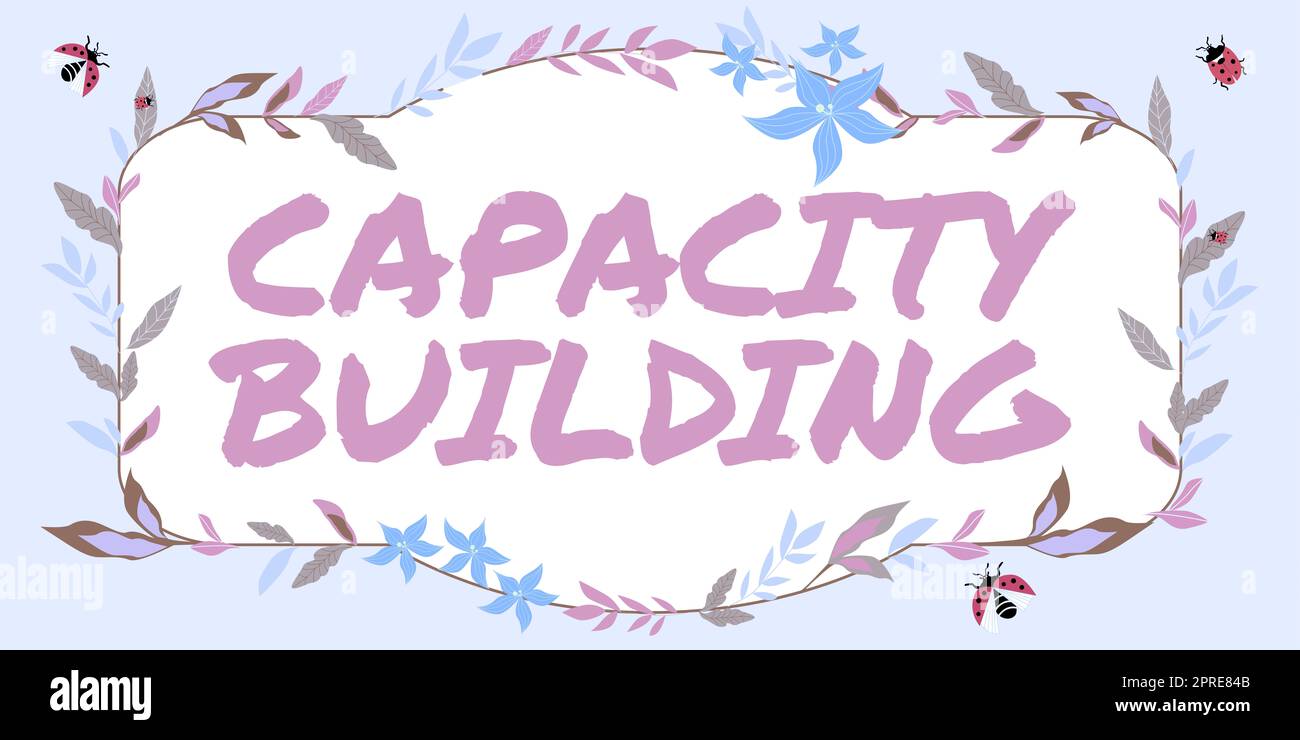 Writing displaying text Capacity BuildingStrengthen the abilities of ...