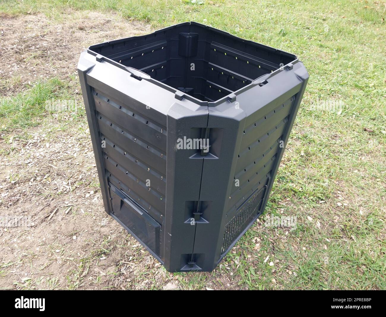 Plastic tank for the production and storage of compost in a the garden ...
