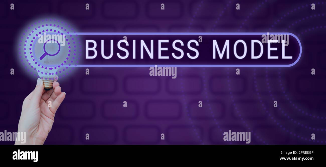 Writing displaying text Business Model, Business overview model showing ...