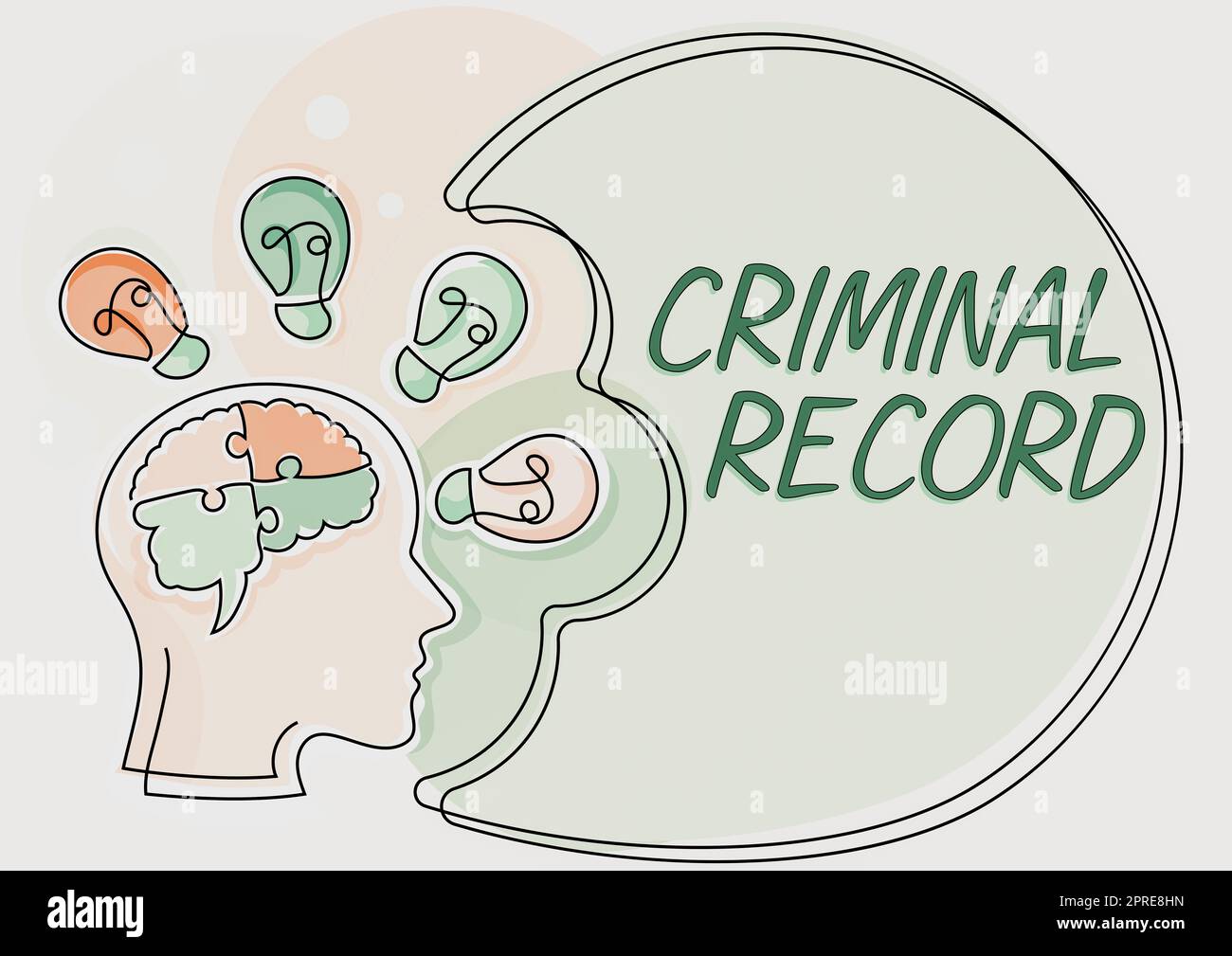 Text sign showing Criminal Recordprofile of a person criminal history ...