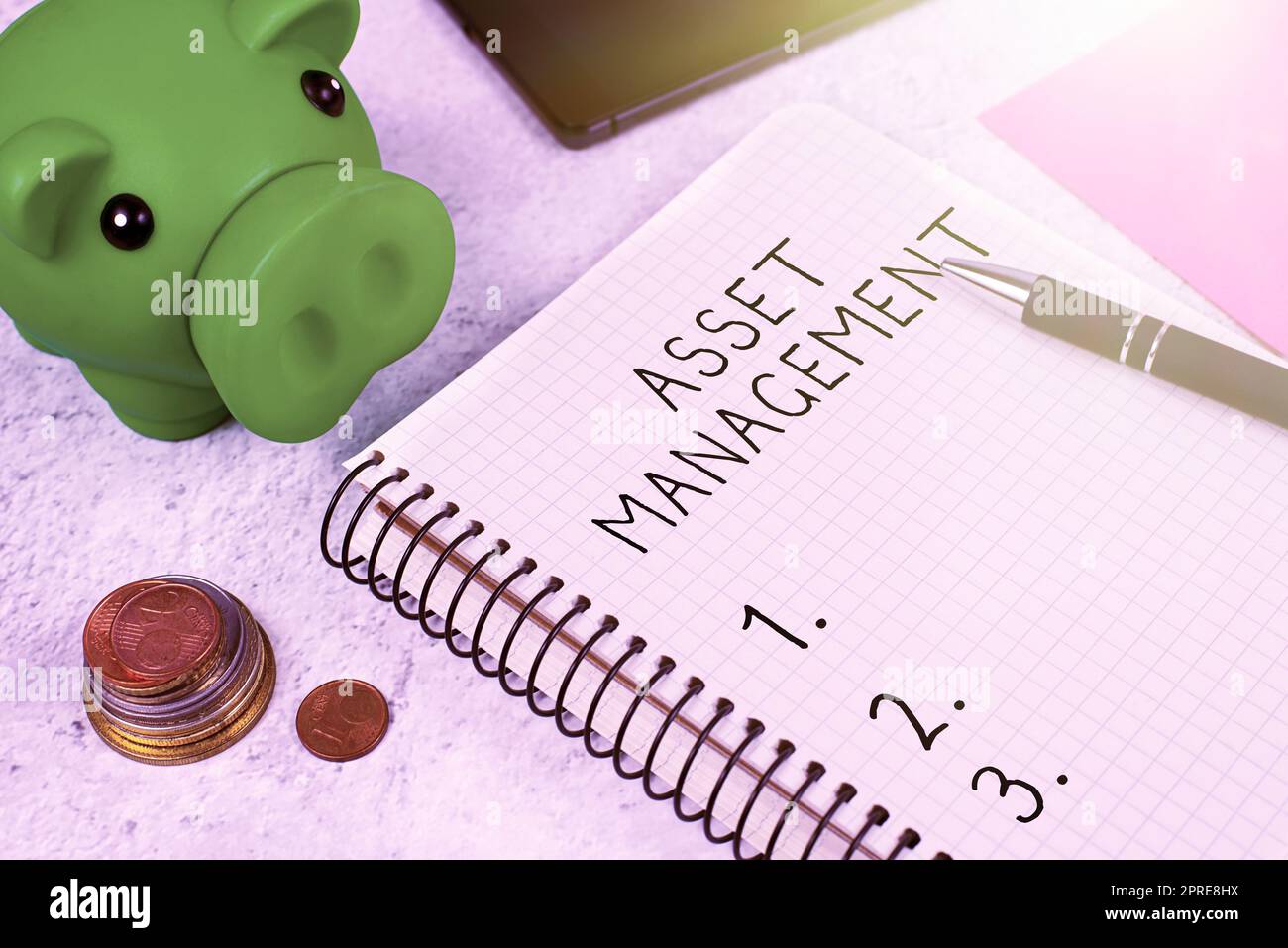 Text showing inspiration Asset Managementsystematic process of ...