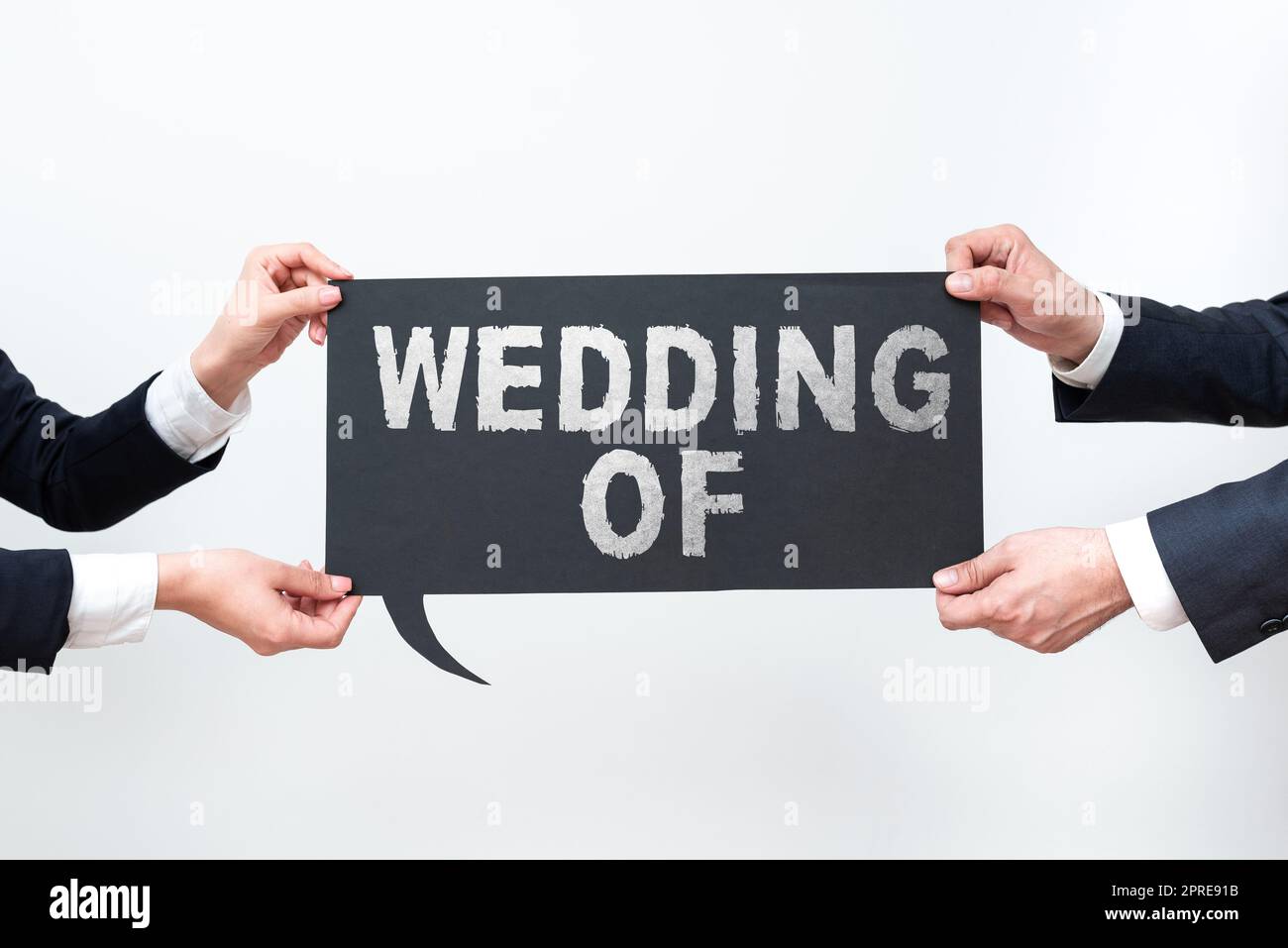Conceptual display Wedding Of, Word Written on announcing that man and ...