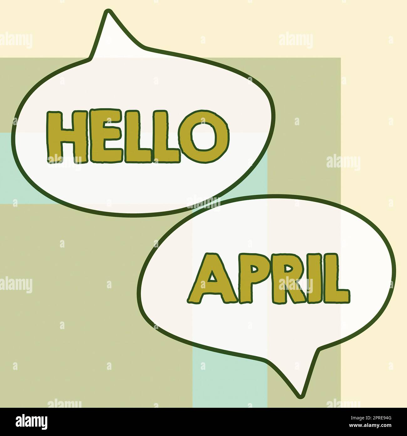 Text showing inspiration Hello April, Business idea a greeting ...