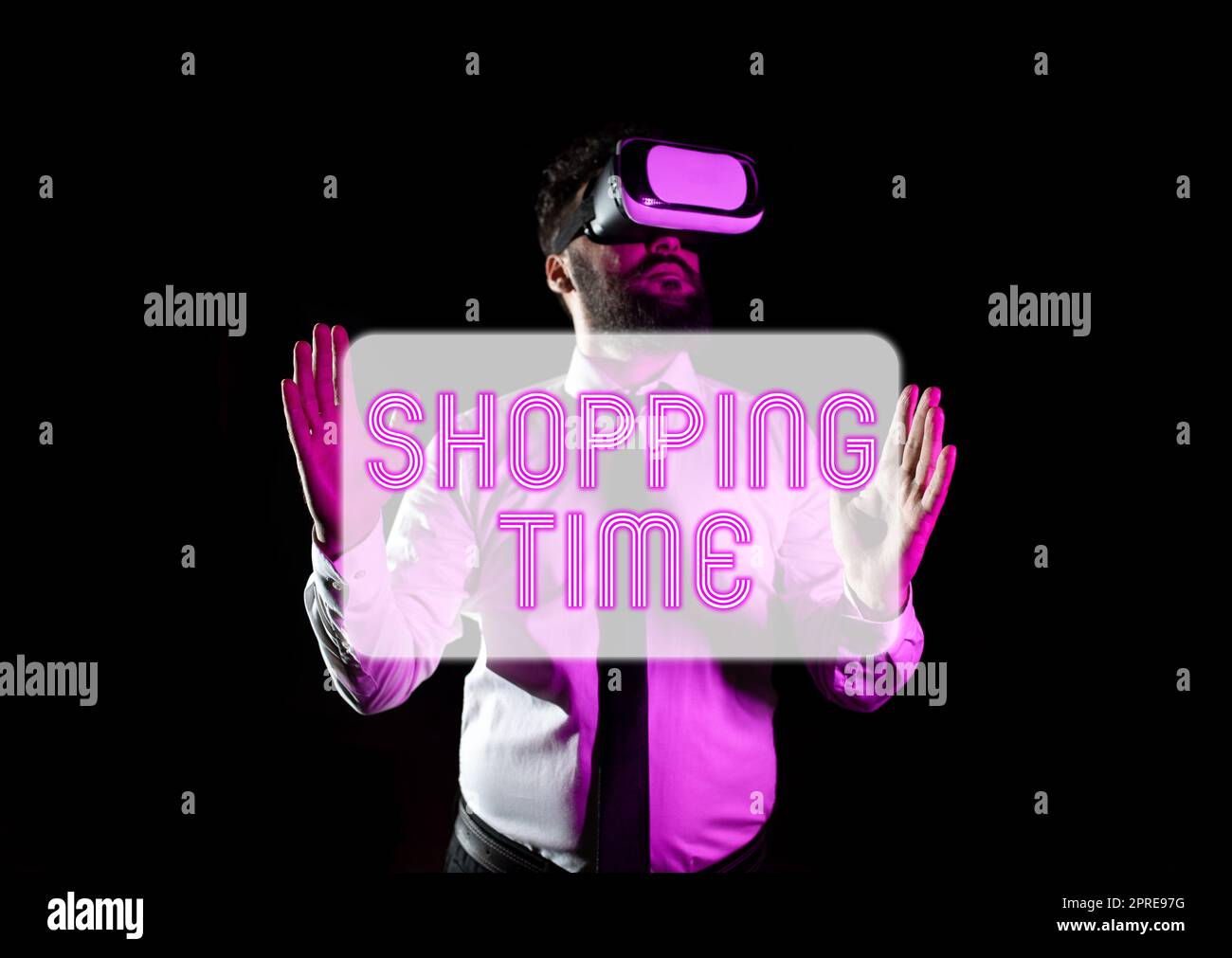 Text showing inspiration Shopping Time, Word for the session allowed ...