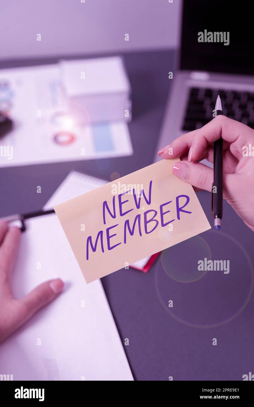 Conceptual display New Member, Concept meaning recruiting employee to ... Conceptual display New Member, Concept meaning recruiting employee to ...