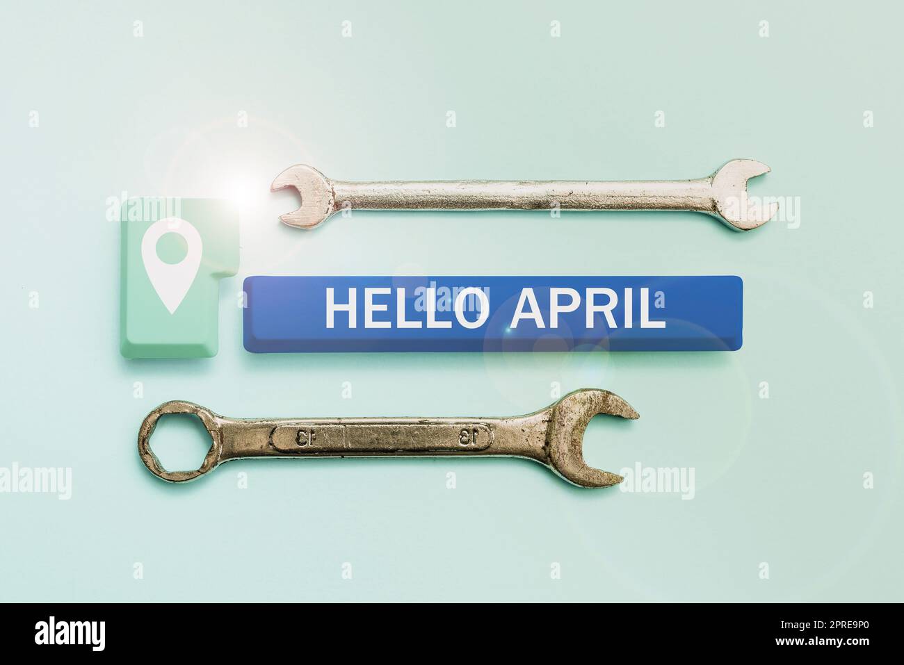 Inspiration showing sign Hello April, Business approach a greeting ...