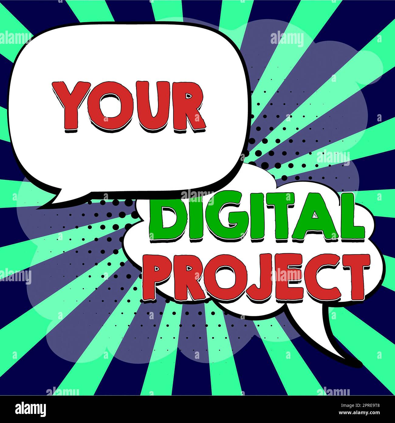 Text caption presenting Your Digital Project, Business concept Startup ...