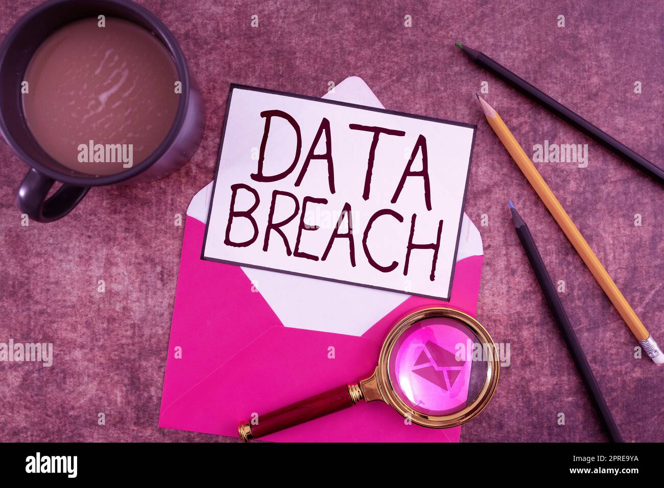 Conceptual caption Data Breach, Word for unauthorized release of ...