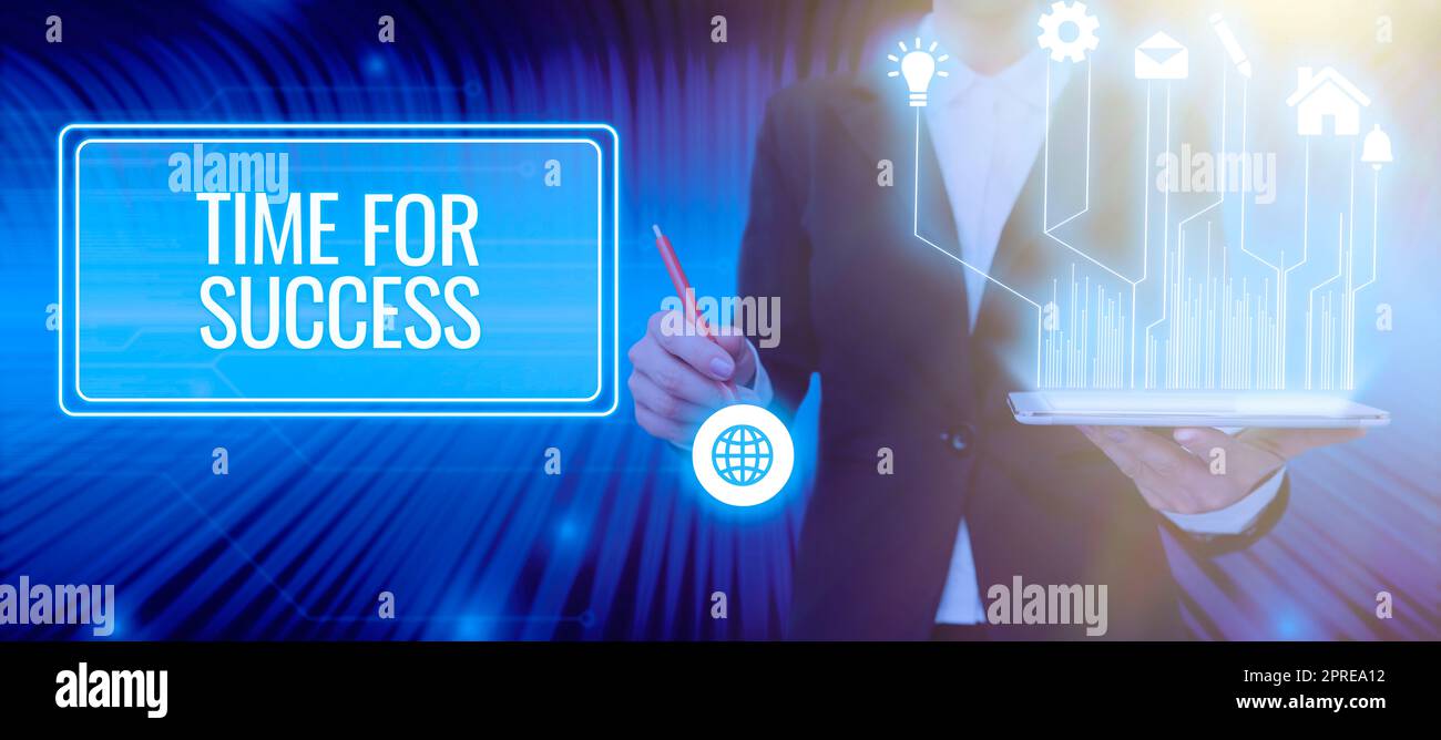 Inspiration showing sign Time For Success, Word Written on business ...