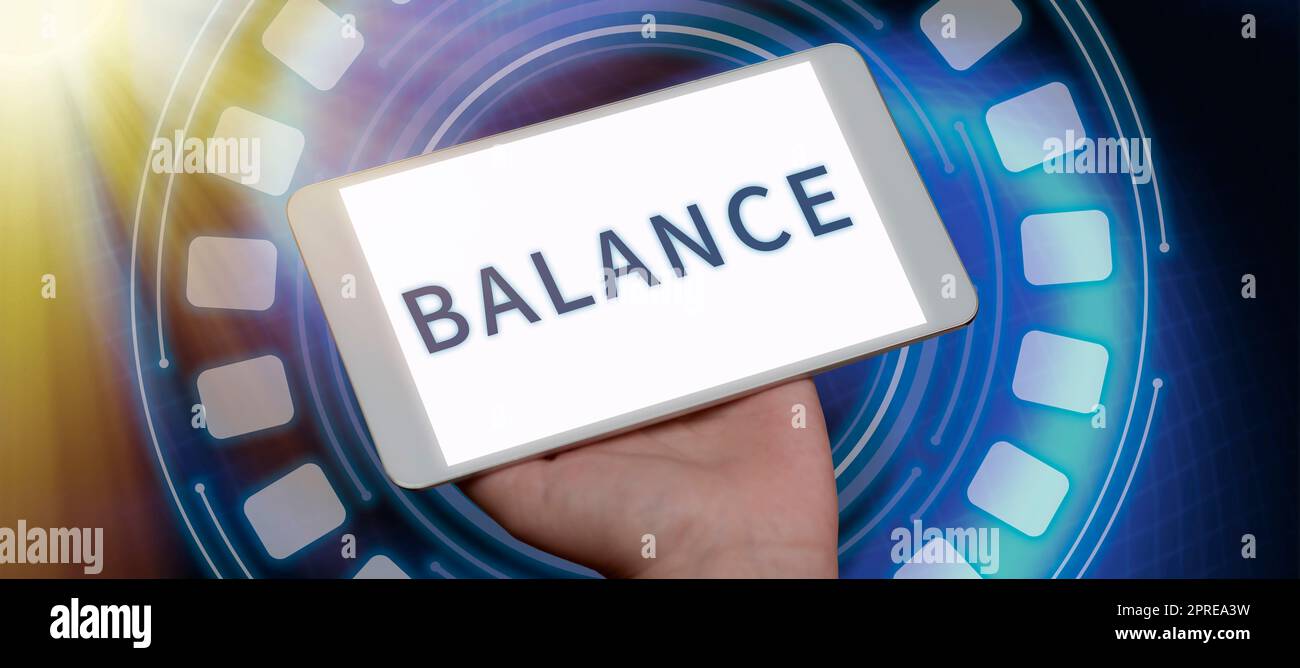 Conceptual display Balance, Conceptual photo condition in which ...