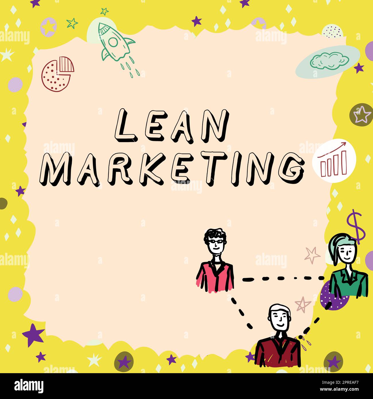 Hand writing sign Lean Marketing, Business showcase in charge of ...