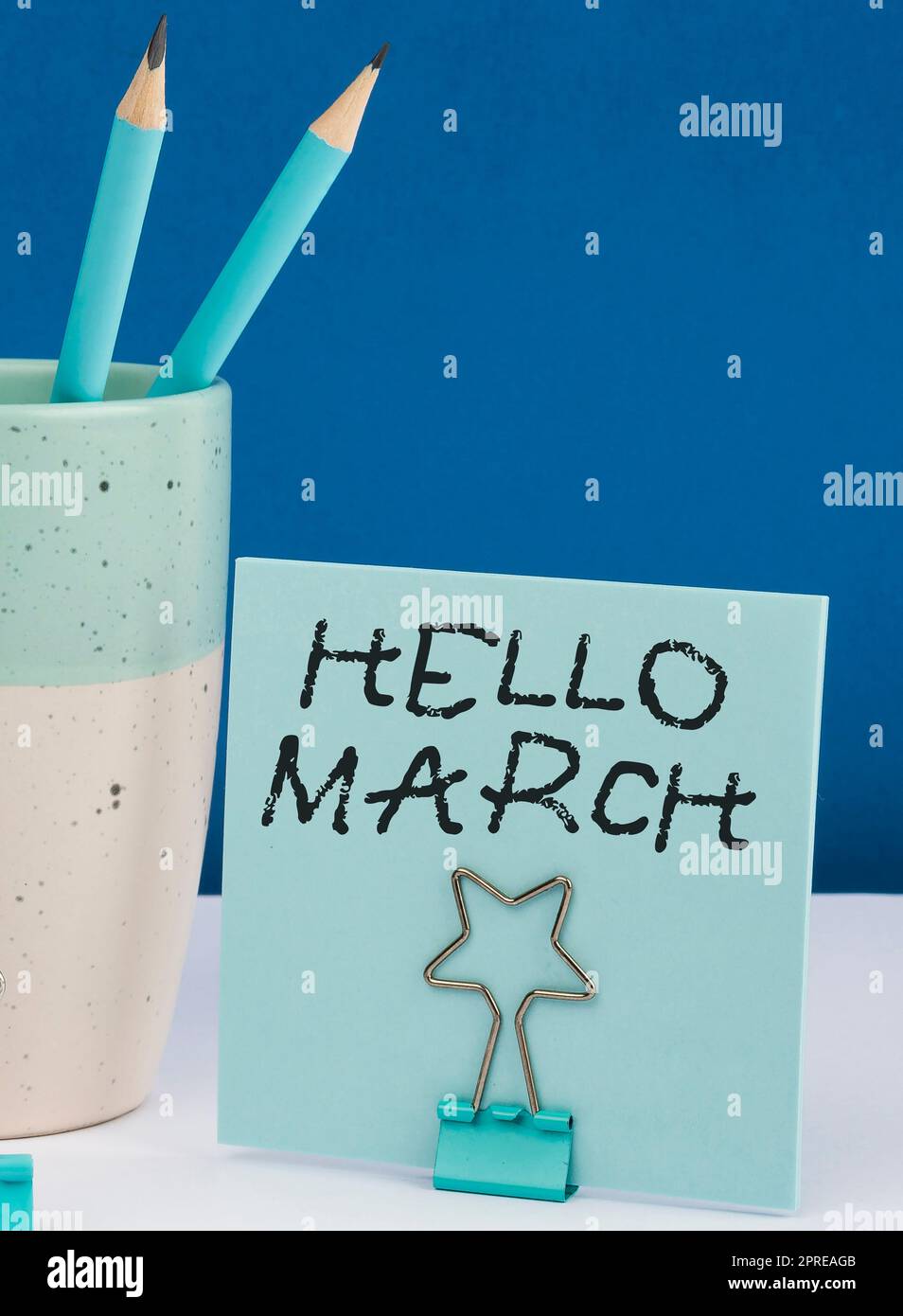 Text showing inspiration Hello March, Concept meaning a greeting ...