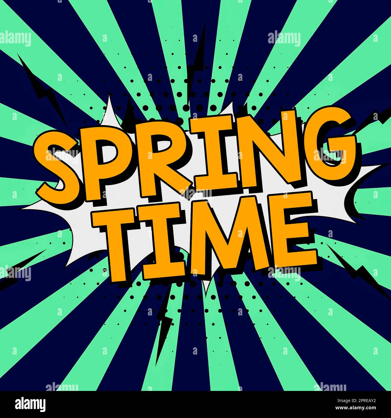Hand writing sign Spring Time, Conceptual photo temperate season of the ...