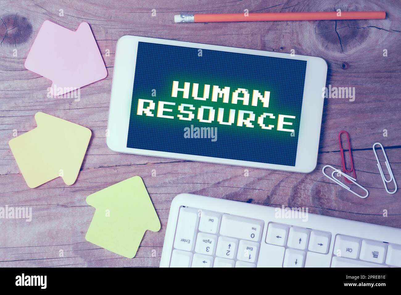 Handwriting text Human Resource, Word for a critical department ...