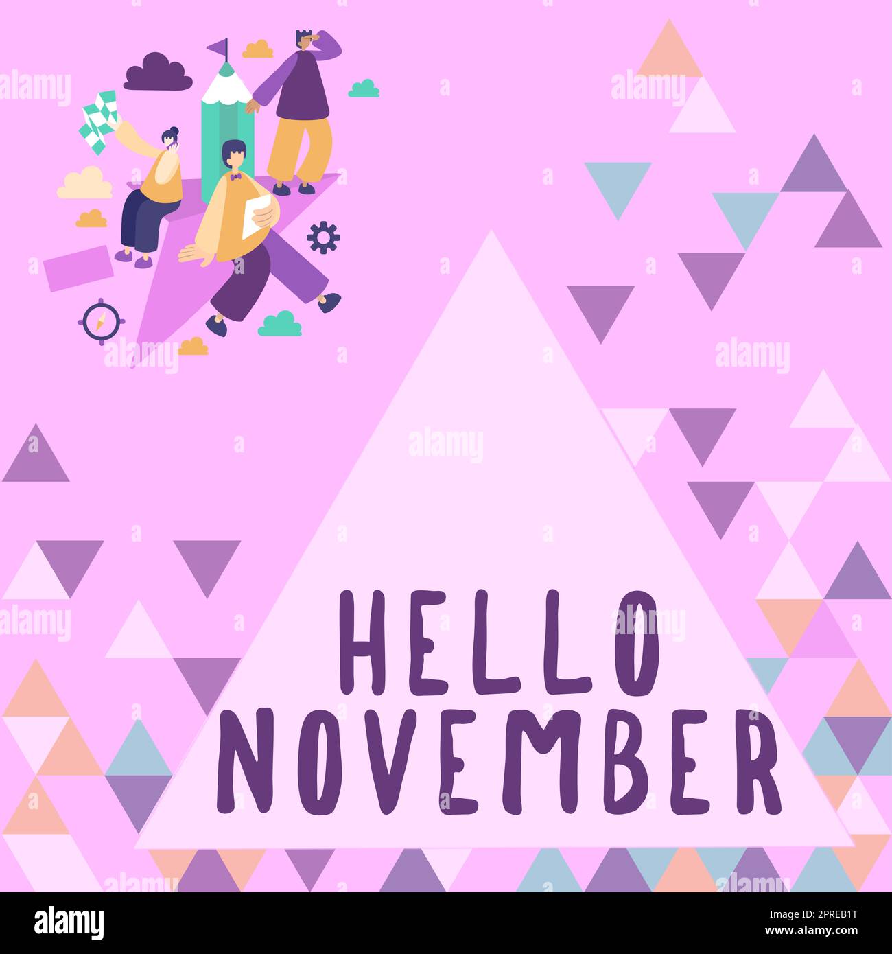 Inspiration showing sign Hello November, Business idea greeting used ...