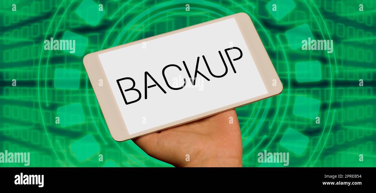 Text Caption Presenting Backup Business Showcase Process That Protects Important Information