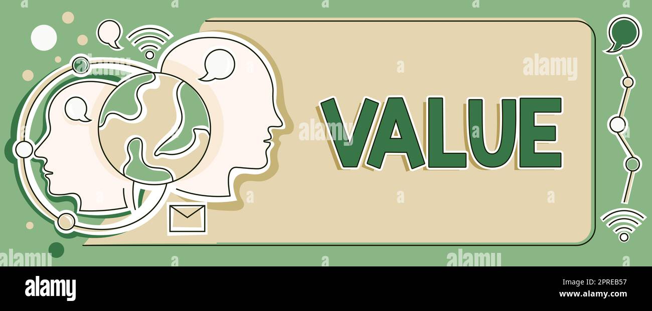 Inspiration showing sign Value, Business idea fair return in goods ...