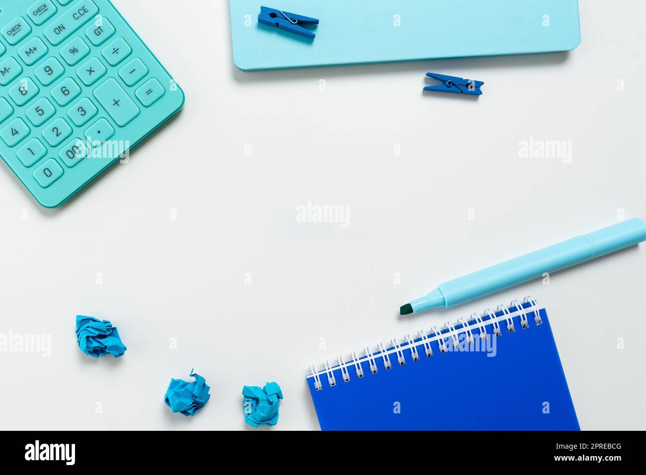 Multiple Assorted Collection Office Stationery Photo Placed Over Table ...