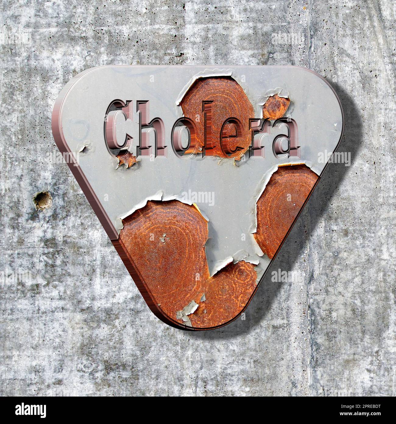 "Cholera" - word, lettering or text as 3D illustration, 3D rendering ...