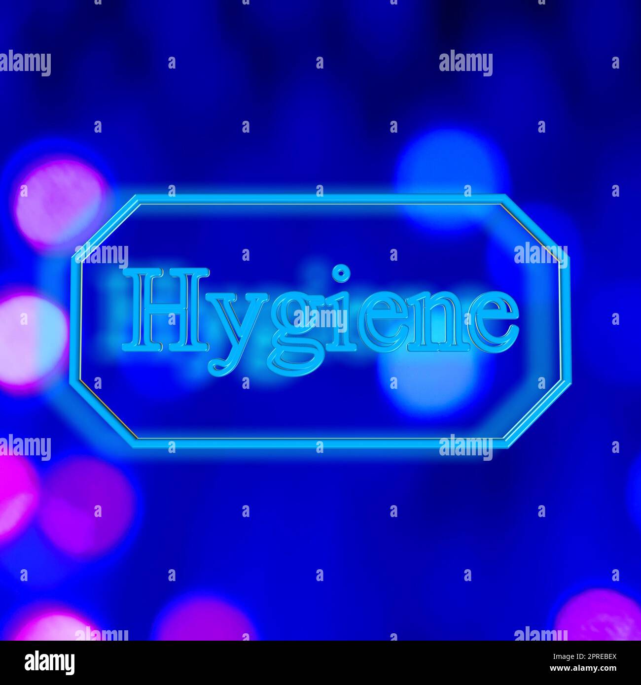 "Hygiene" - word, lettering or text as 3D illustration, 3D rendering ...