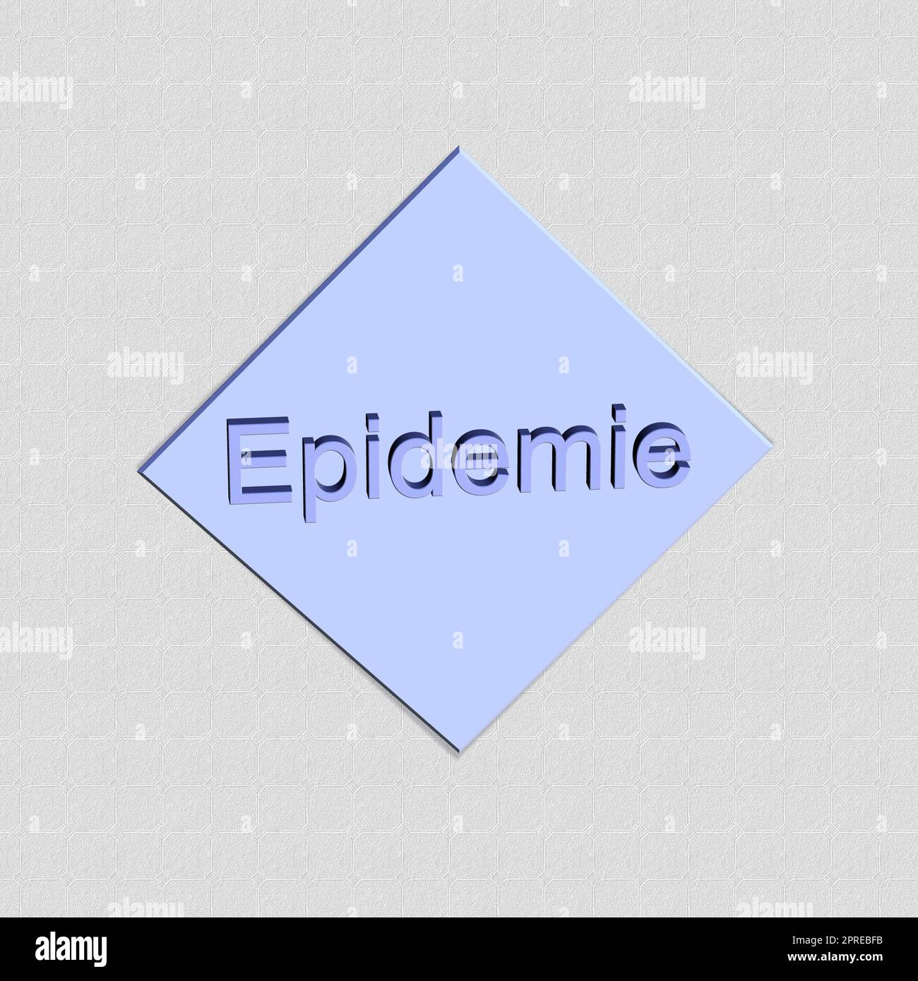 "Epidemie" = epidemic - word, lettering or text as 3D illustration, 3D ...