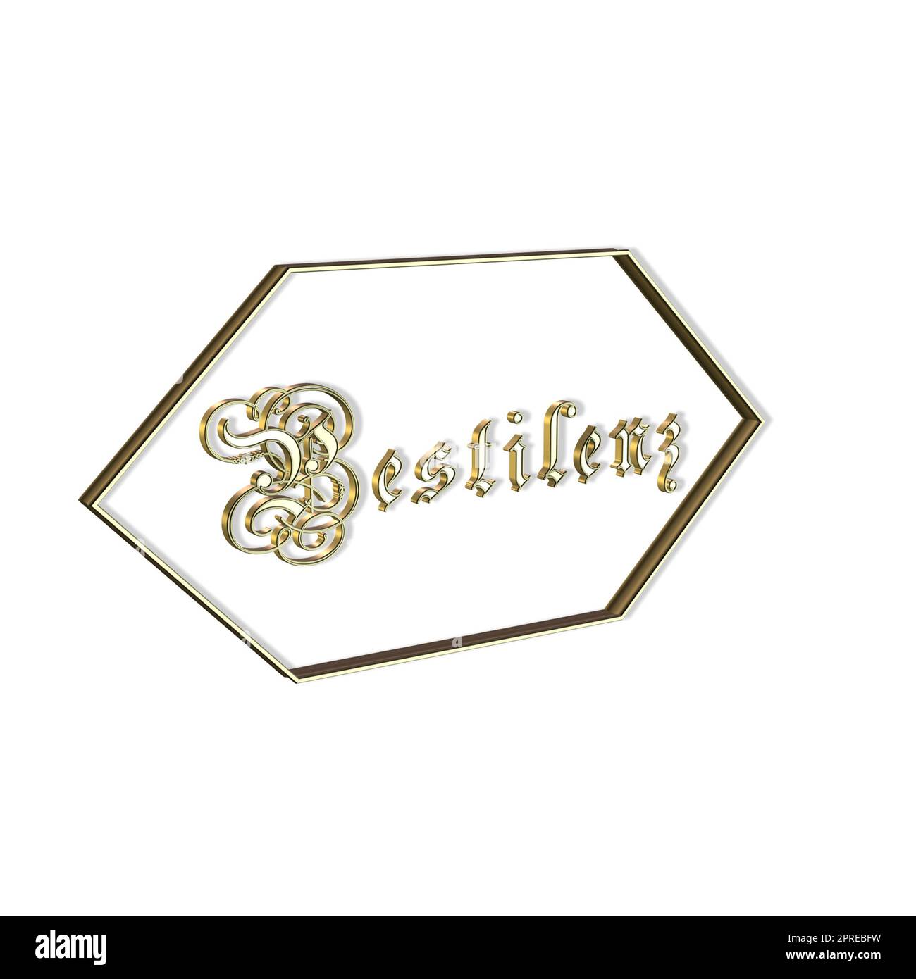 "Pestilenz" = "Pestilence" - word, lettering or text as 3D illustration ...