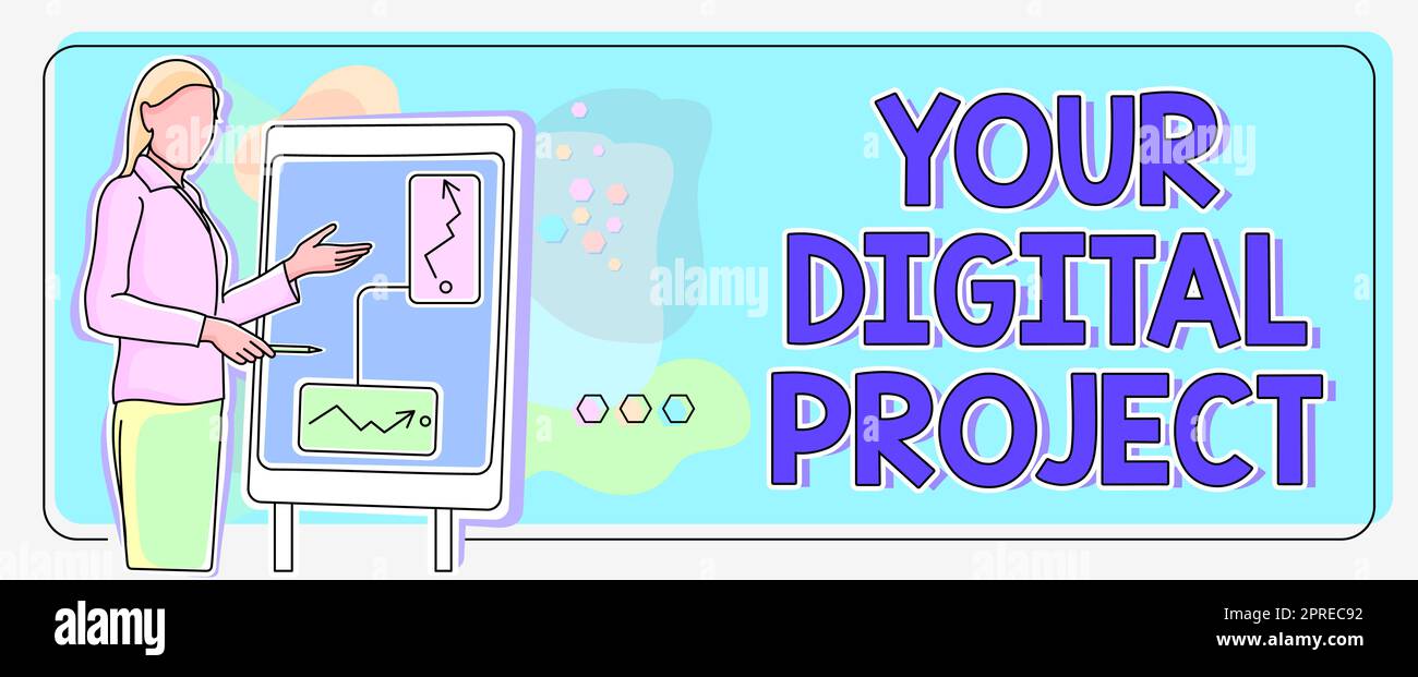 Writing displaying text Your Digital Project, Business overview Startup ...