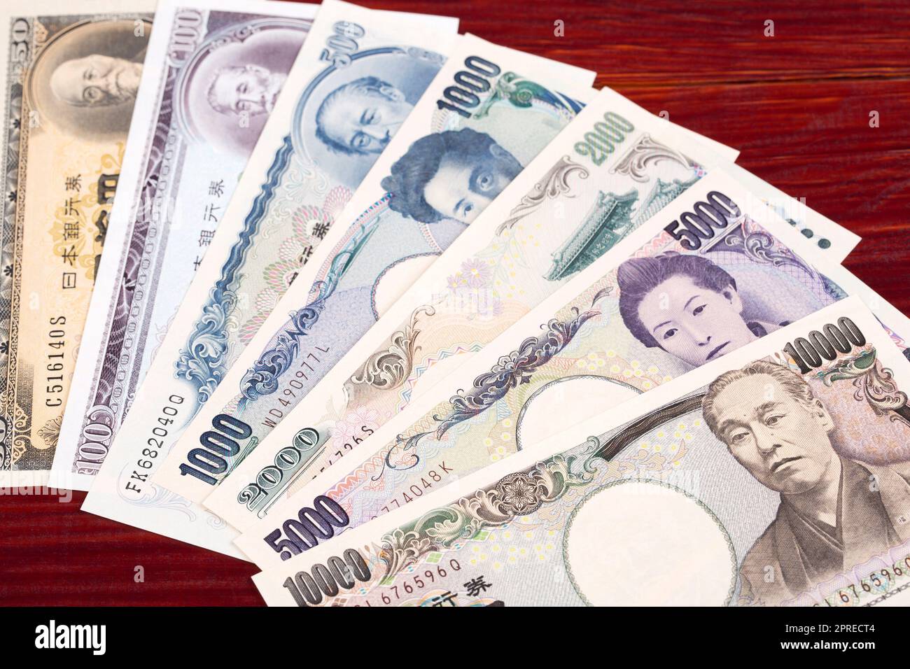 Japanese money - yen a business background Stock Photo - Alamy