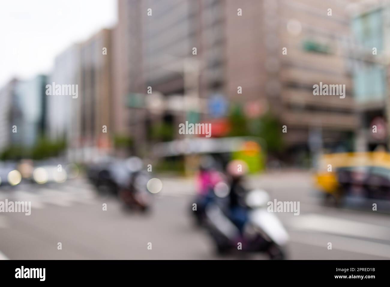 Blur view of Taipei city street Stock Photo - Alamy