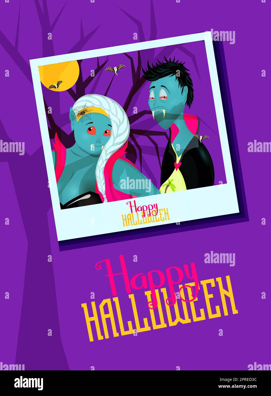 Boo Funny vampire. Halloween character. Scary and terrible vampire ...