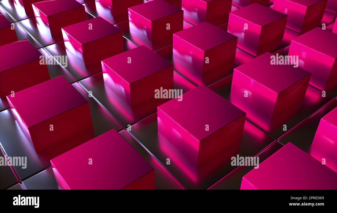 Rotation cubes. Computer generated 3d render Stock Photo - Alamy