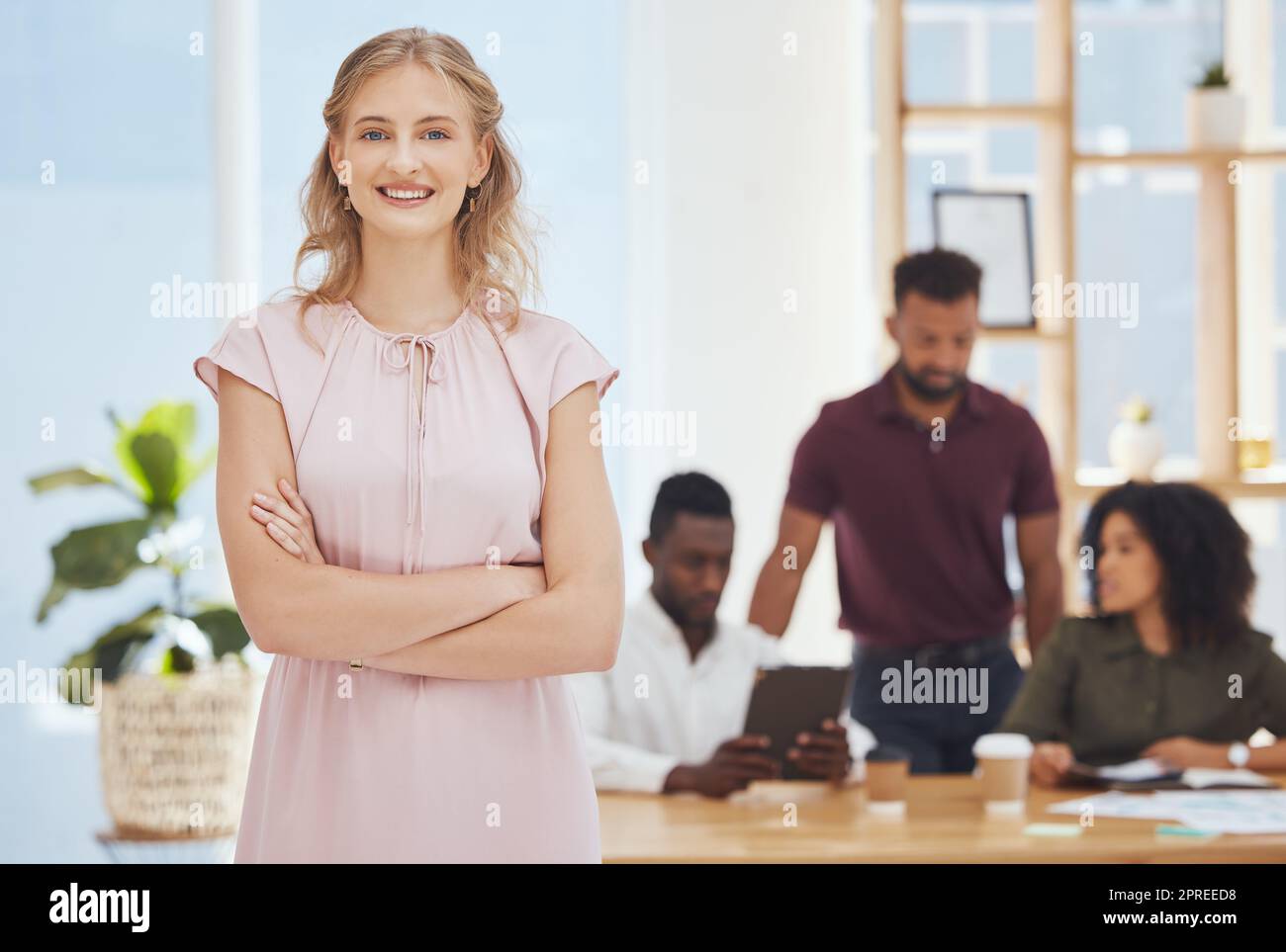 Startup business leader, woman boss and empowerment in office with ...