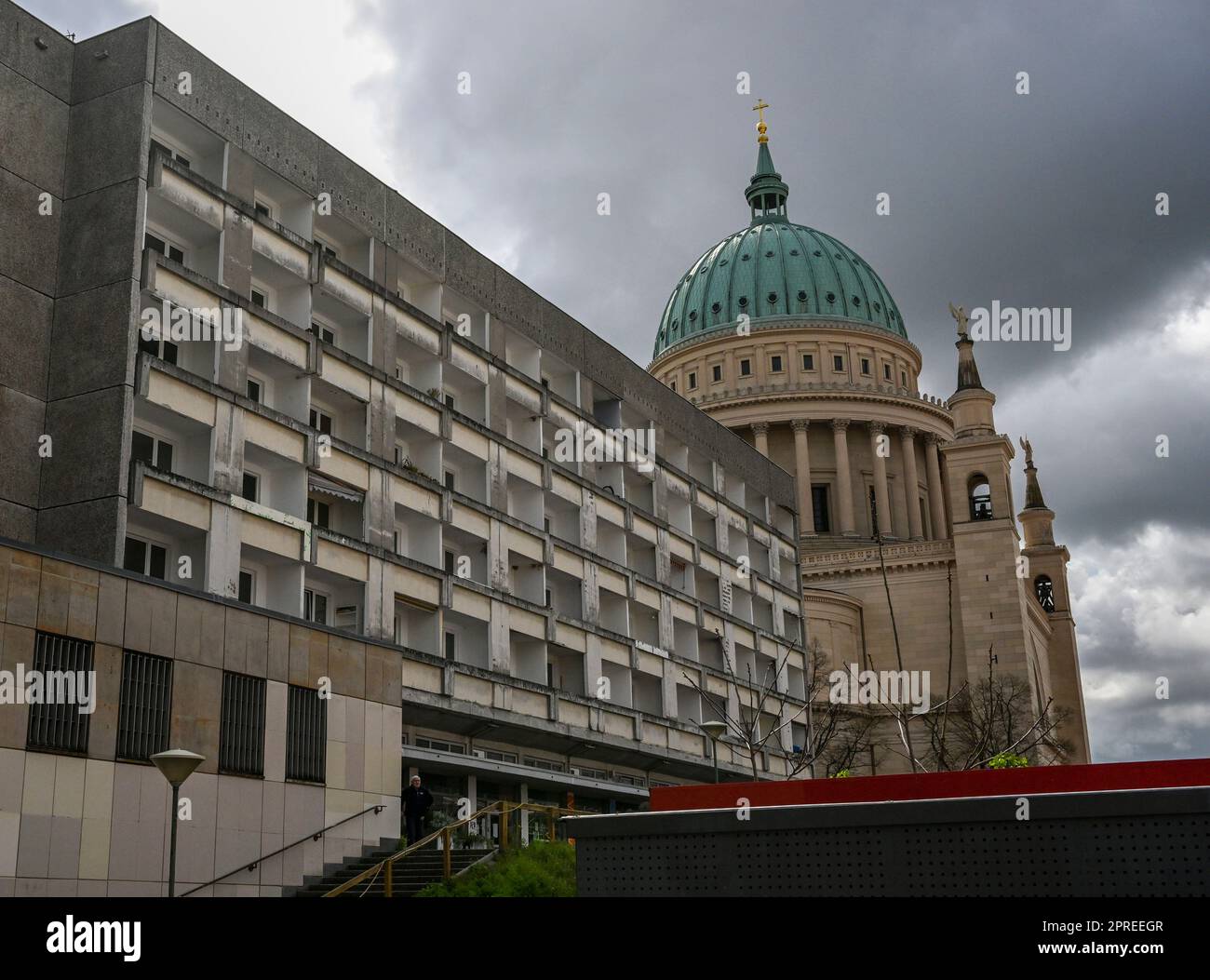 Potsdam, Germany. 26th Apr, 2023. Dark clouds are gathering over the ...
